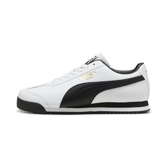 Puma Puma Baskets Roma pour Homme, 24 Blanc-Noir-Team Gold, 48.5 EU