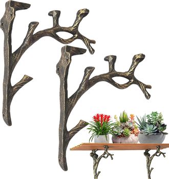 Generic Halterungen Für Wandregale,Hochbelastbare Wandhalterung - 2 Stück Schwebende Holzregalhalterungen - Für Eingangsbereich Balkon Wohnzimmer Küche Kamins