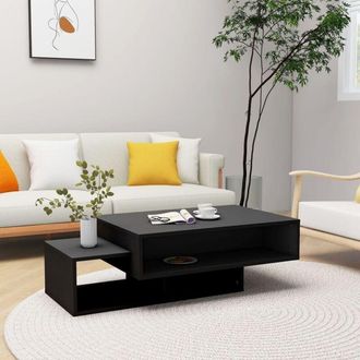 vidaXL Table basse Noir 105x55x32 cm Bois ding&eacute;nierie Vidaxl