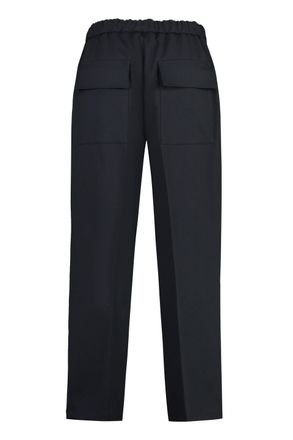 Jil Sander Mens Cropped Pants Blue Polyester Trousers