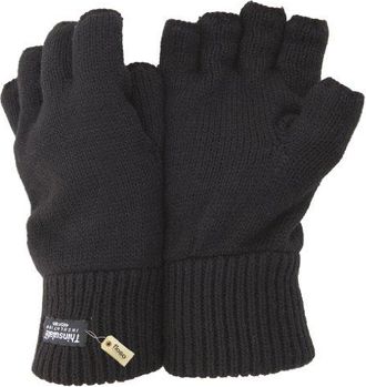 Floso Mitaines thermiques pour hommes, en polaire Thinsulate (3M 40g) (L/XL) (Noir)