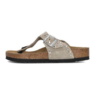 Birkenstock Femme, Chaussures, Beige, Taille: 38 EU Mules Femme Rivet Border