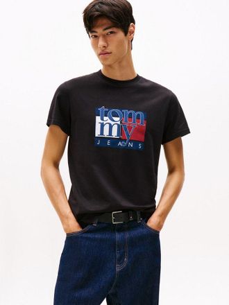Tommy Jeans T-Shirt TJM RWB FLAG TEE EXT Slim fit, mit Rundhals