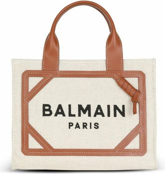 Balmain B-Army Petit Sac Cabas - Femme - Sacs - Beige - Taille: ONE Size