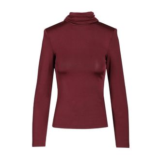 Rotate Viskose-Schal-Top mit langen &Auml;rmeln - - Tops - Damen - Rot - S