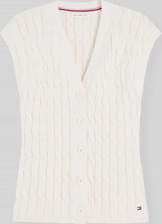 Tommy Hilfiger Regular Fit Strickweste aus reiner Baumwolle