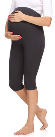 Merry Style Damen 3/4 Umstandsleggings aus Viskose MS10-298 (Graphite, XXL)