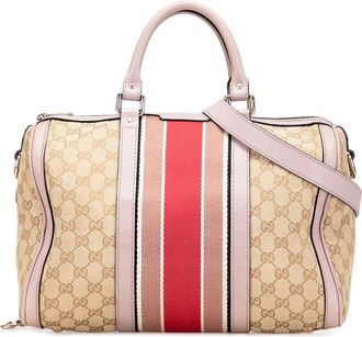 Gucci Hobo Bags - Medium GG Canvas Web Joy Boston Bag - Gr. unisize - in Braun - für Damen