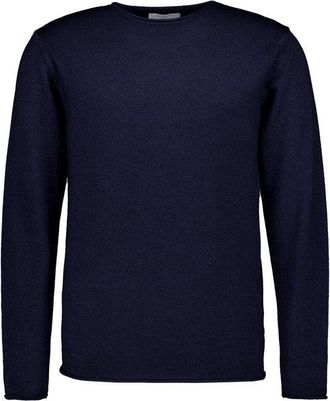 Daniele Fiesoli Herren Pullover blau Merinowolle unifarben