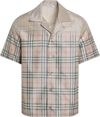 Burberry Homme, Chemises, Beige, Taille: 2XL Chemise en coton &agrave; carreaux
