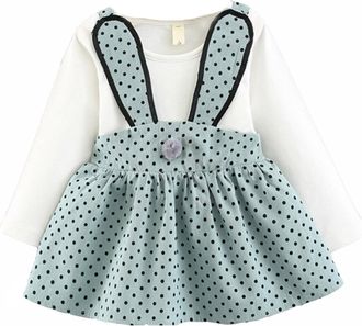 Generic Ostern Kleider für Baby Mädchen Lange Ärmel Prinzessin Kleid für Hochzeit Geburtstag Party A Linie Kinderkleider