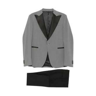 Brian Dales 001 Grauer Sakko mit Spitzfasson - - Suits - Herren - Grau - 2XL