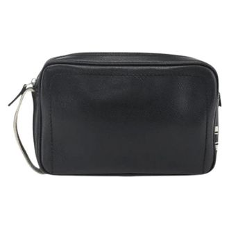 Ferragamo Pochette en cuir Pre-owned - Femme - Pre-owned - Noir - Taille: ONE Size