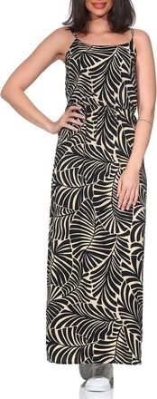 Only Damen Kleid ONLNOVA LIFE VIS STRAP MAXI DRESS AOP (DE/NL/SE/PL, Numerisch, 36, Regular, Regular, Black 611 La palma)