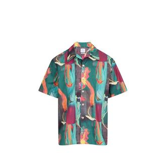 Paul Smith Chemise droite imprim&eacute;e en coton