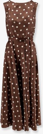 Max Mara Smmmartina polka-dots silk long dress - S MAX MARA - gender_Woman
