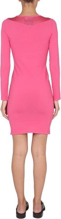 Moschino Slim Fit Viscose Dress - Pink