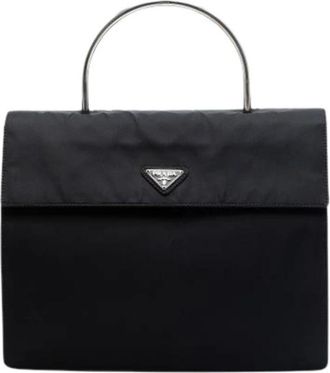 Prada Pre-owned Nylon Flap Handbag - - Pre-owned - Damen - Schwarzk - ONE SIZE