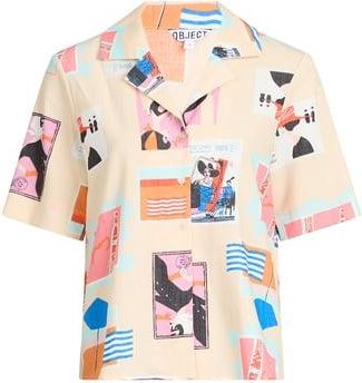 Object Chemise droite &agrave; boutons imprim&eacute;e