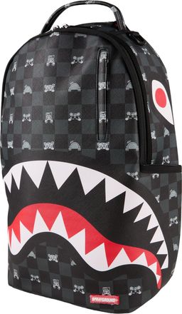 Sprayground GRAY PEEKING CHARACTER CHECK DLXSV BACKPACK