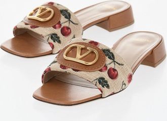 Valentino Canvas-Slides CHERRY mit Front-Monogramm Valentino
