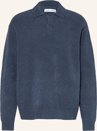 Samsøe & Samsøe Samsøe Samsøe Strick-Poloshirt Sanino blau