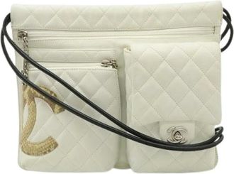 Chanel Sac bandouli&egrave;re vintage doccasion - Femme - Pre-owned - Blanc - Taille: ONE Size