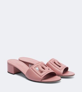 Dolce & Gabbana Mules DG en cuir