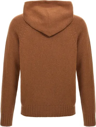 Maryya Wool Blend Hoodie - Camel