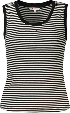 Tommy Hilfiger Femme, Tops, Noir, Taille: 42 FR D&eacute;bardeur en maille c&ocirc;tel&eacute;e en coton