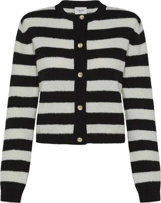 Cruna Femme, Pulls, Multicolore, Taille: 38 FR Cardigan Nero Élégant pour Femmes