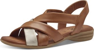 Jana Damen Sandalen flach Elegant Vegan, Braun (Braun), 36 EU