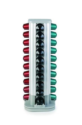 Ibili Spender für Nespresso-Kaffeekapseln, 40 Kapseln, drehbar, Aluminium