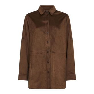 Urban Code Hemdbluse mit Kn&ouml;pfen - - Jackets - Damen - Braun - XS