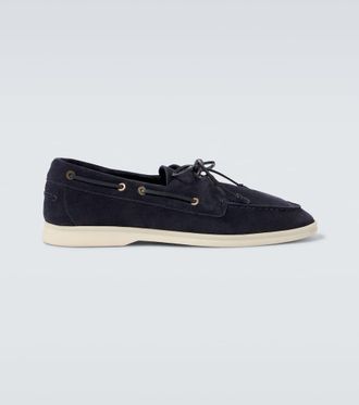 Loro Piana Mocassins Sea-Sail Walk en daim