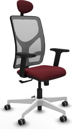 Piqueras y Crespo Gepolsterter B&uuml;rostuhl mit 2D-Armlehnen, h&ouml;henverstellbarer Lendenwirbelst&uuml;tze und festem Kopfteil, ausgestattet mit Sincro 3 Positionen und Schneides