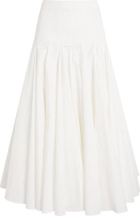 Jacquemus White Cotton Triana Midi Skirt Size XS