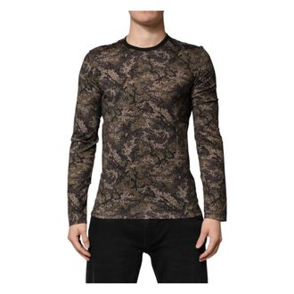 Dolce & Gabbana Lang&auml;rmeliges T-Shirt - - Tops - Herren - Mehrfarbig - XS
