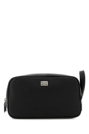 Dolce & Gabbana Vitello Leather Travel Wallet - Black