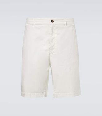 Brunello Cucinelli Bermuda en coton m&eacute;lang&eacute;