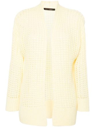 Incentive! Cashmere cardigan ajour&eacute; en cachemire - Jaune