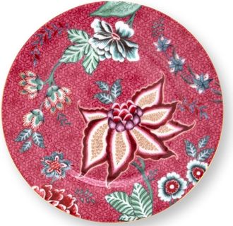 Pip Studio 51001294 Flower Festival Gebäckteller dark pink 17 cm (1 Stück)