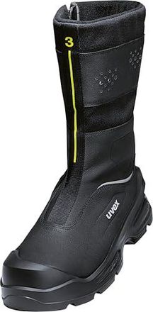 Uvex Lot de 3 bottes dhiver &agrave; fermeture &eacute;clair S3L FO CI SC SR - Chaussures de s&eacute;curit&eacute; - Bottes de s&eacute;curit&eacute; - Imperm&eacute;ables - Largeur 11, Noir, 45 EU