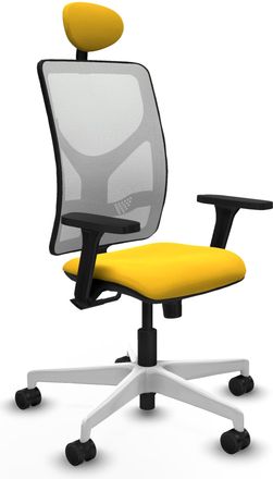 Piqueras y Crespo Gepolsterter Schreibtischstuhl mit 3D-Armlehnen, h&ouml;henverstellbarer Lendenwirbelst&uuml;tze und festem Kopfteil, ausgestattet mit 3-fach verstellbarer R&uuml;ck