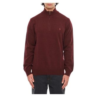 Polo Ralph Lauren Estate Rib Half-Zip Pullover - - Sweatshirts & Hoodies - Herren - Rot - XL