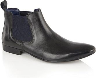Silver Street London Bottines Chelsea à la mode en cuir pour homme, formelles et décontractées, tailles 40-46 (Carnaby Leather - Noir, 12 UK, numeric_12)