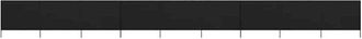 vidaXL Paravent 9 panneaux Tissu 1200 x 80 cm Noir vidaXL