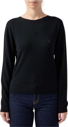 Ermanno Scervino Girocollo Swarovski - Femme - Pulls - Noir - Taille: 44 FR