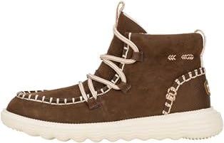 HeyDude Reyes Suede - Chaussures pour Femmes - Bottines avec Semelles Confortables, Espresso, 39