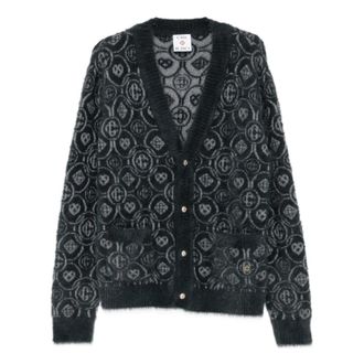 Casablanca Fluffy Monogram Cardigan - - Knitwear - Herren - Mehrfarbig - M
